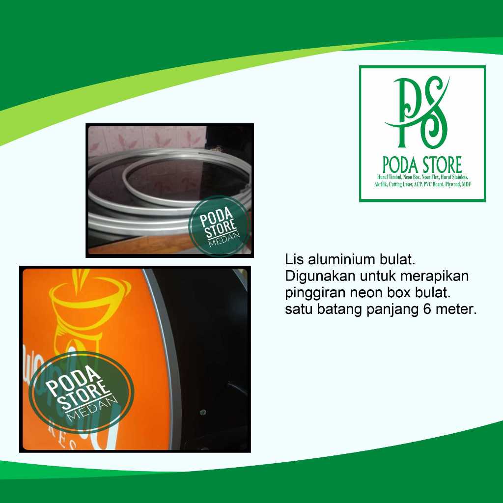 Jual Lis aluminium neon box bulat | Shopee Indonesia