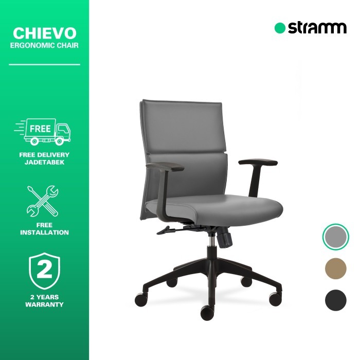 Jual Kursi Kantor Ergonomis Stramm Chievo III | Shopee Indonesia
