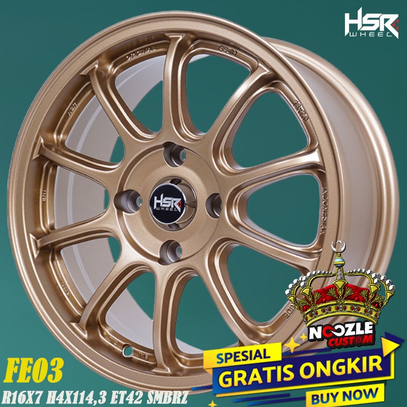 Jual Velg Mobil ring 16 untuk Avanza Xenia Single PCD Pelek Racing HSR Ring 16 Lubang 4 | Shopee ...