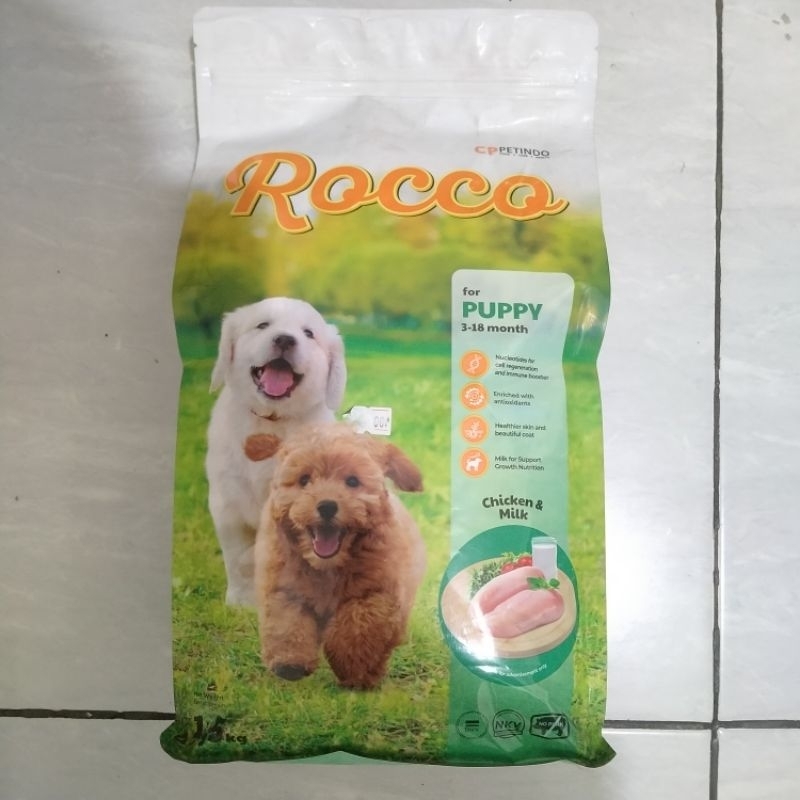 Jual Makanan Anjing Rocco Puppy 1.5kg / Rocco Puppy Chicken & Milk 1 ...