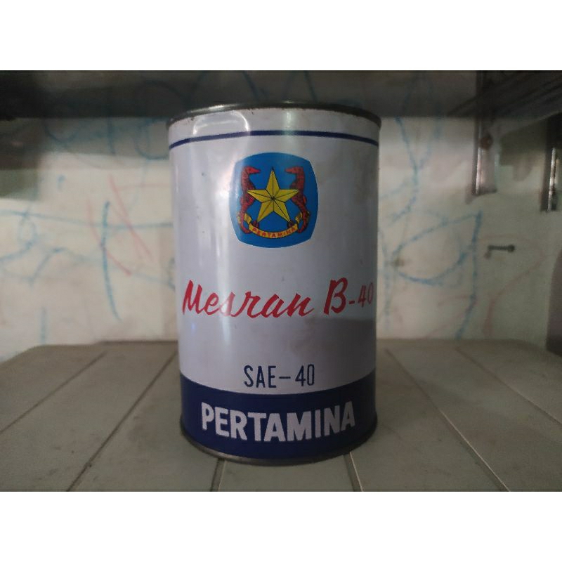 Jual Oli Kaleng Lawas Jadul MESRAN B40 isi full | Shopee Indonesia