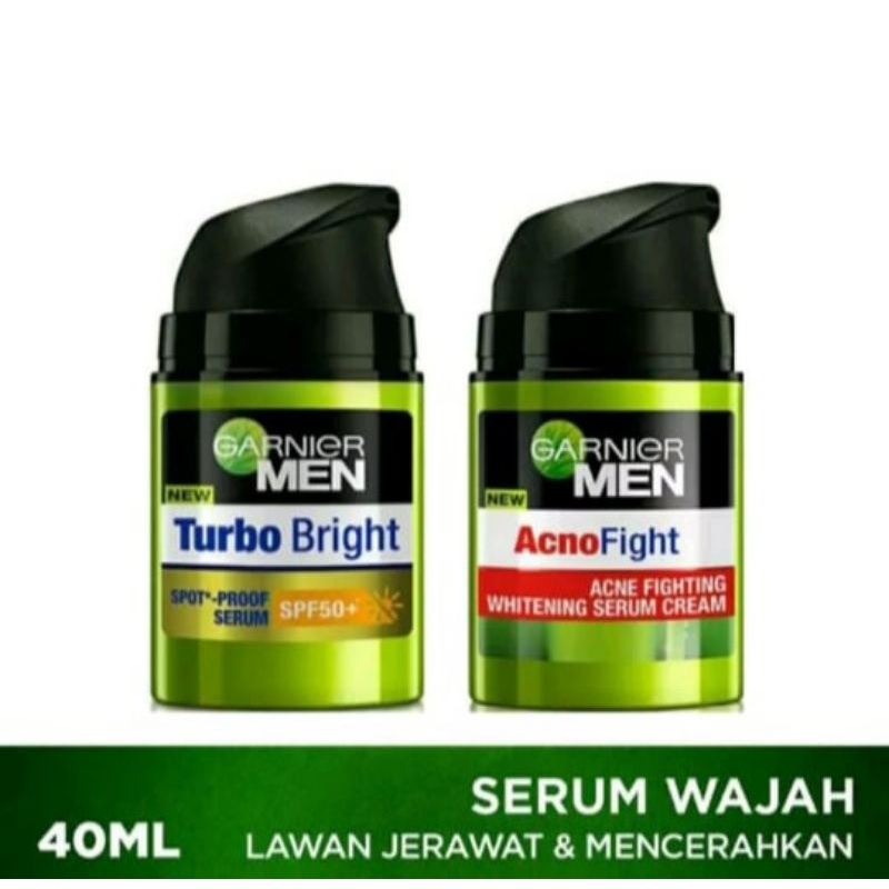 Jual Garnier Men Serum 40ml Turbo Bright | Acno Fight | Shopee Indonesia