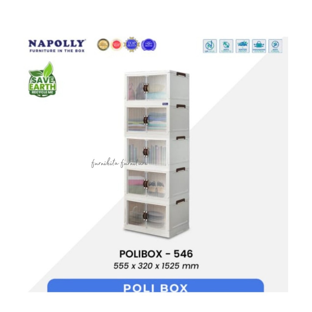 Jual NAPOLLY POLIBOX SUSUN 5 CONTAINER BOX LEMARI LIPAT | Shopee Indonesia