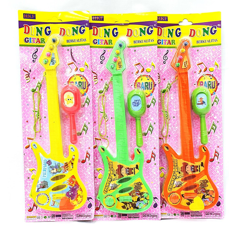Jual Mainan Gitar Anak Ding Dong Kado ulang Tahun Alat Musik | Shopee ...