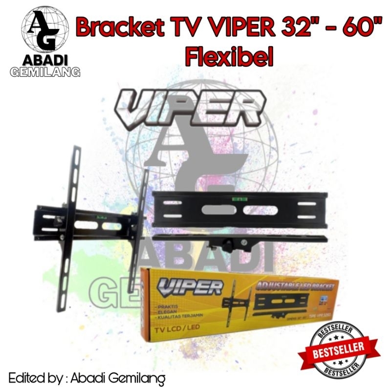 Jual Bracket TV VIPER VPR 3260 Untuk 32"-60" Flexibel ORI / Bracket TV ...