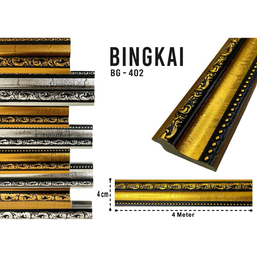 Jual LIST PIGURA PVC 4M /LIS PLAFON PVC WARNA GOLD DAN SILVER | Shopee ...