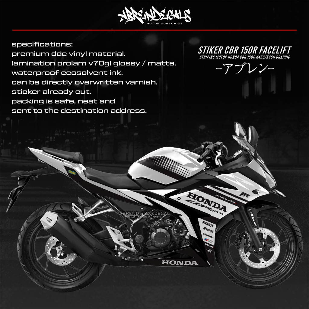 Jual STRIPING CBR 150 R FACELIFT GRAFIS DUCATI RACING / STIKER MOTOR ...