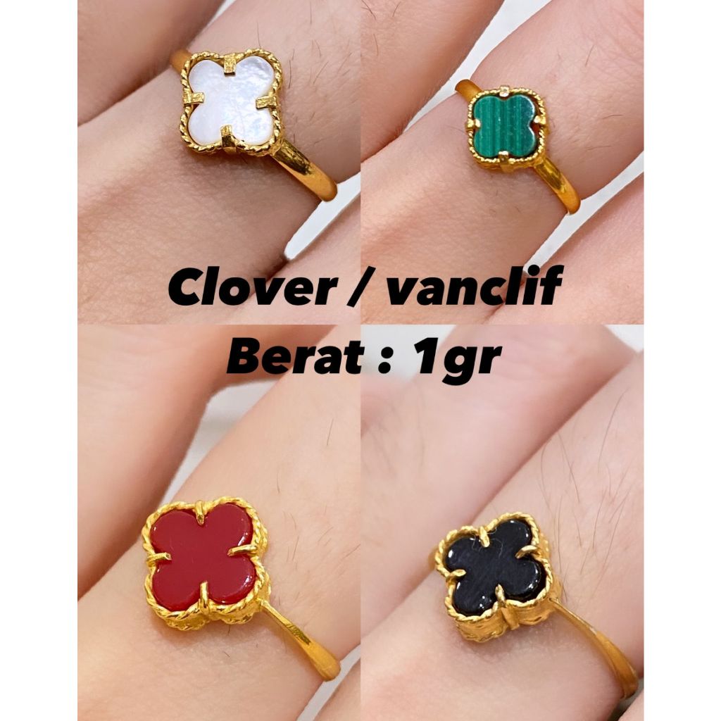 Jual Cincin Clover / Van Cleefis | Kode : 1 g | Shopee Indonesia