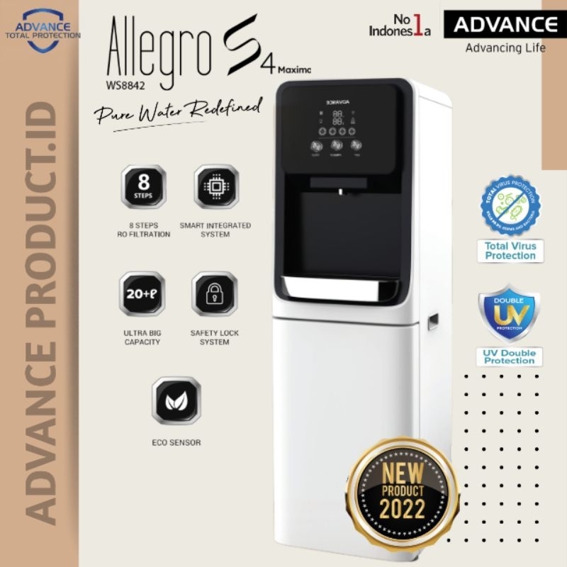 Jual DISPENSER ADVANCE PENYARING AIR RO ALLEGRO S4 MAXIMA Penyaring Air ...