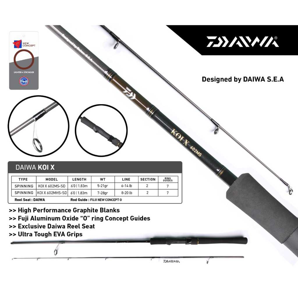 Jual Rod / JORAN SPINNING DAIWA KOI X | Shopee Indonesia