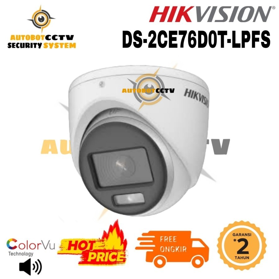 Jual Camera Cctv Indoor 2mp Hikvision Ds 2ce76d0t Lpfs Dual Light Audio