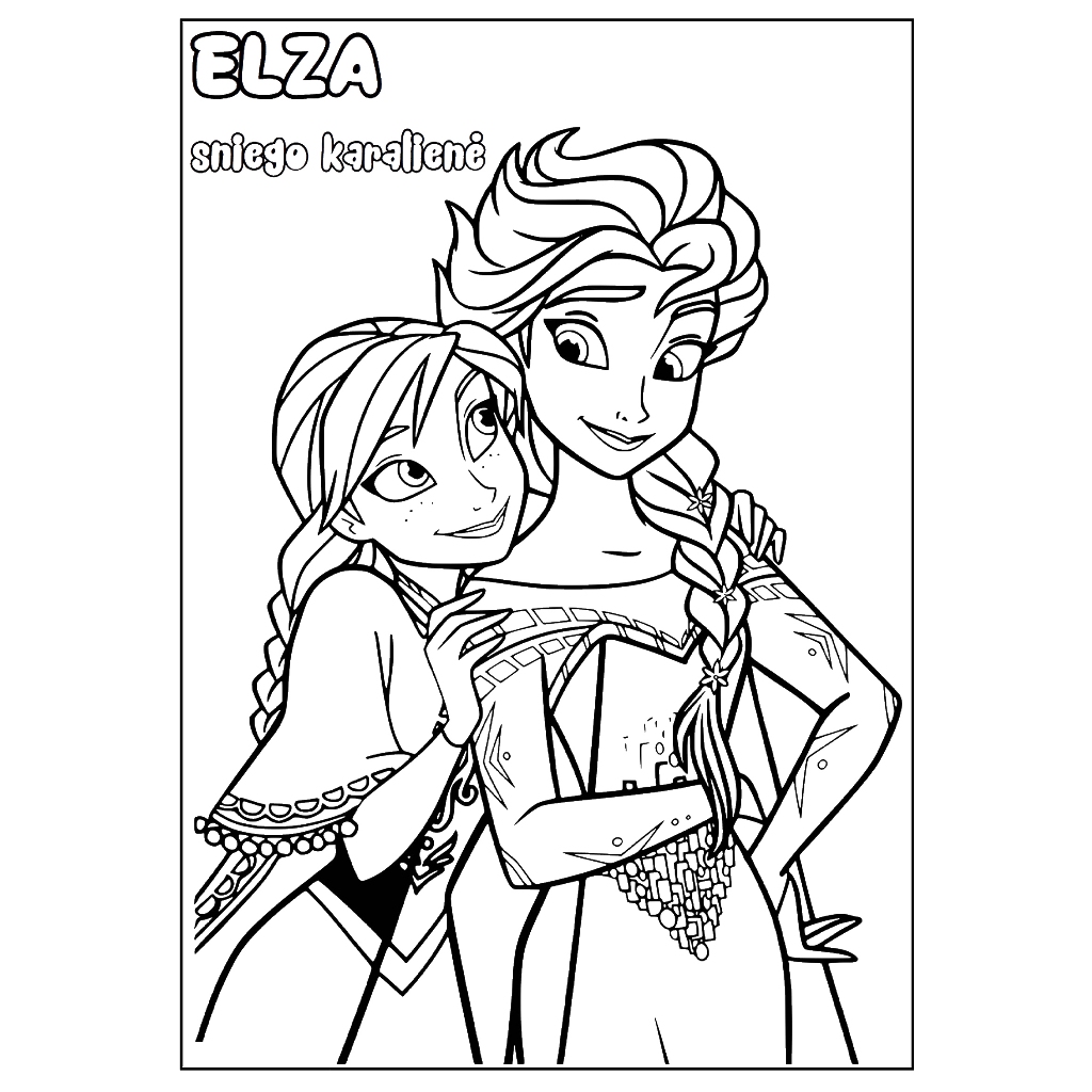 Jual Kertas Gambar Mewarnai Tema Elza | Kertas Mewarnai | Murah Meriah ...