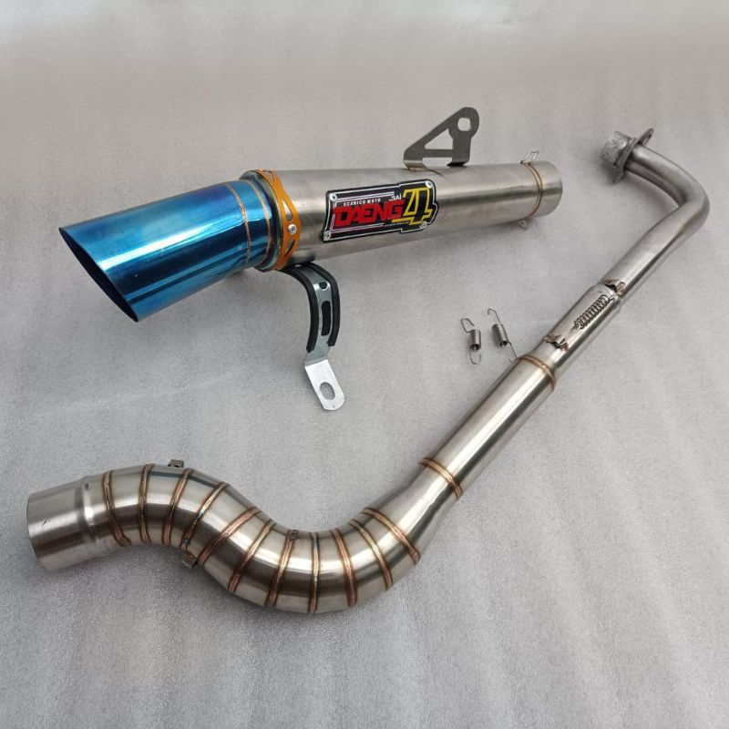 Jual Conical Exhaust Open pipe Big Elbow Daeng Sai4 1sett for Fury110 ...