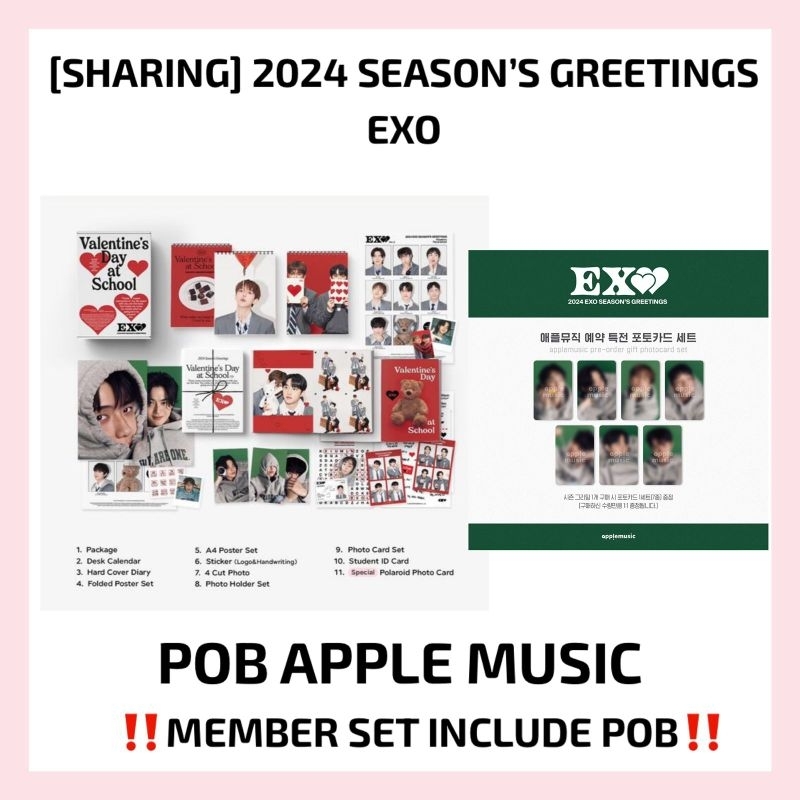 Jual [PART 1] EXO 2024 SEASON’S GREETINGS - EXO (POB APPLE MUSIC ...