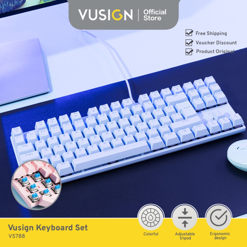 Jual Vusign Mechanical Gaming Keyboard / Keyboard Mekanik RGB Backlight ...