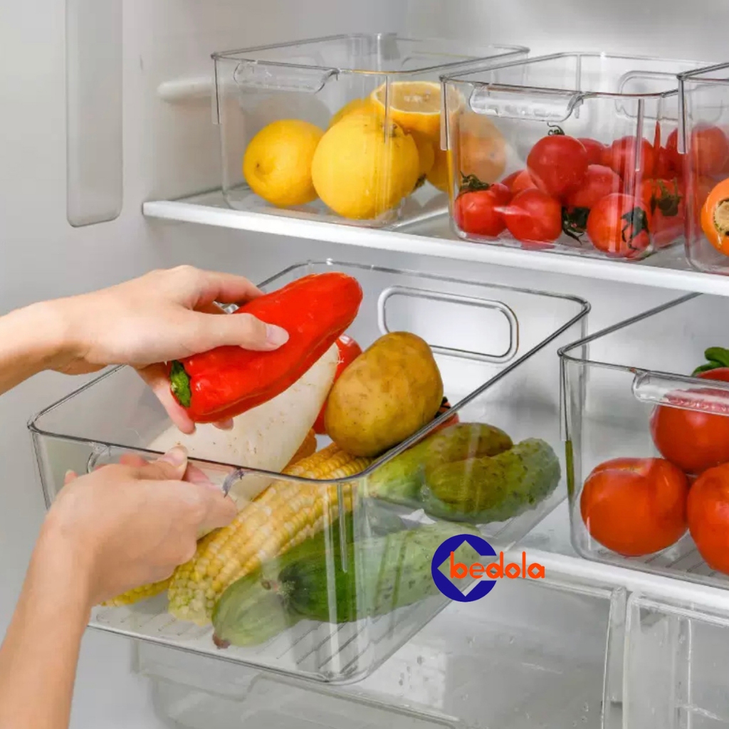 Jual Kotak penyimpanan kulkas akrilik tebal box kontainer sayuran buah ...