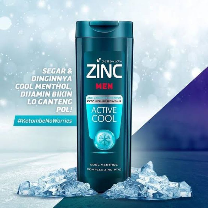 Jual ZINC MEN SHAMPO ACTIVE COOL & ANTI HAIR FALL 340ML | Shopee Indonesia