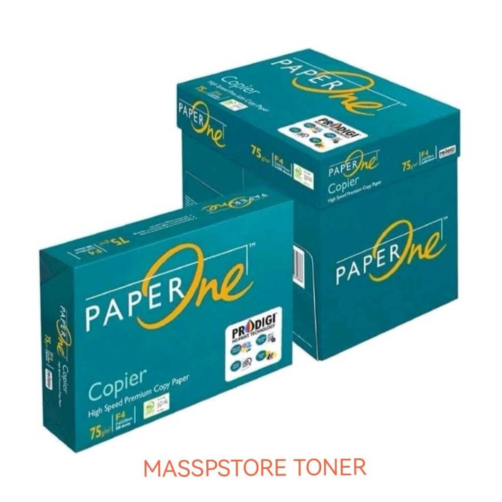 Jual Kertas Hvs F4 75 gram Paper one 1 rim Copier Hight speed premium ...