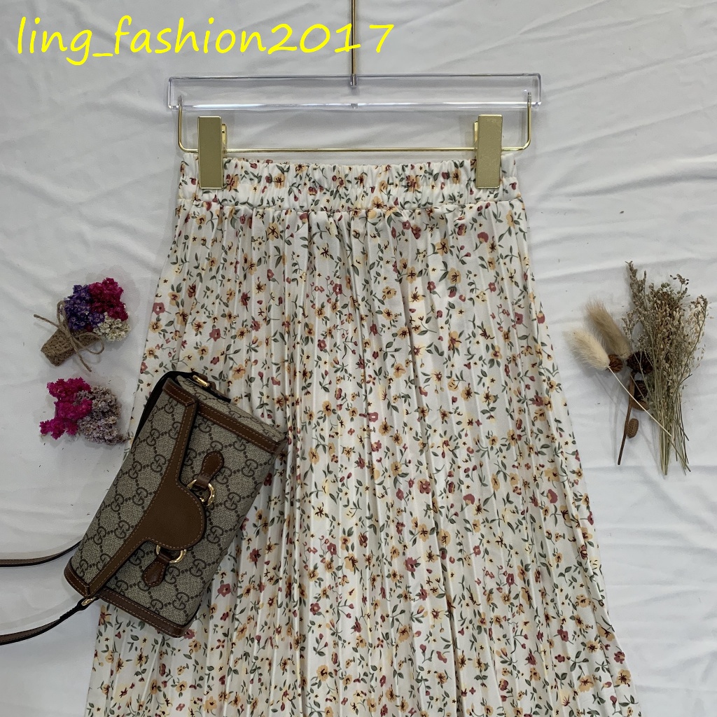 Jual ROK PLISKET WANITA KOREAN STYLE/ROK PLISKET PAYUNG MOTIF BUNGA ...