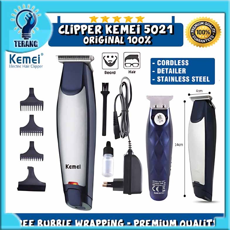Jual KEMEI KM 5021 ALAT CUKUR RAMBUT/ MESIN CUKUR RAMBUT USB CHARGING ...