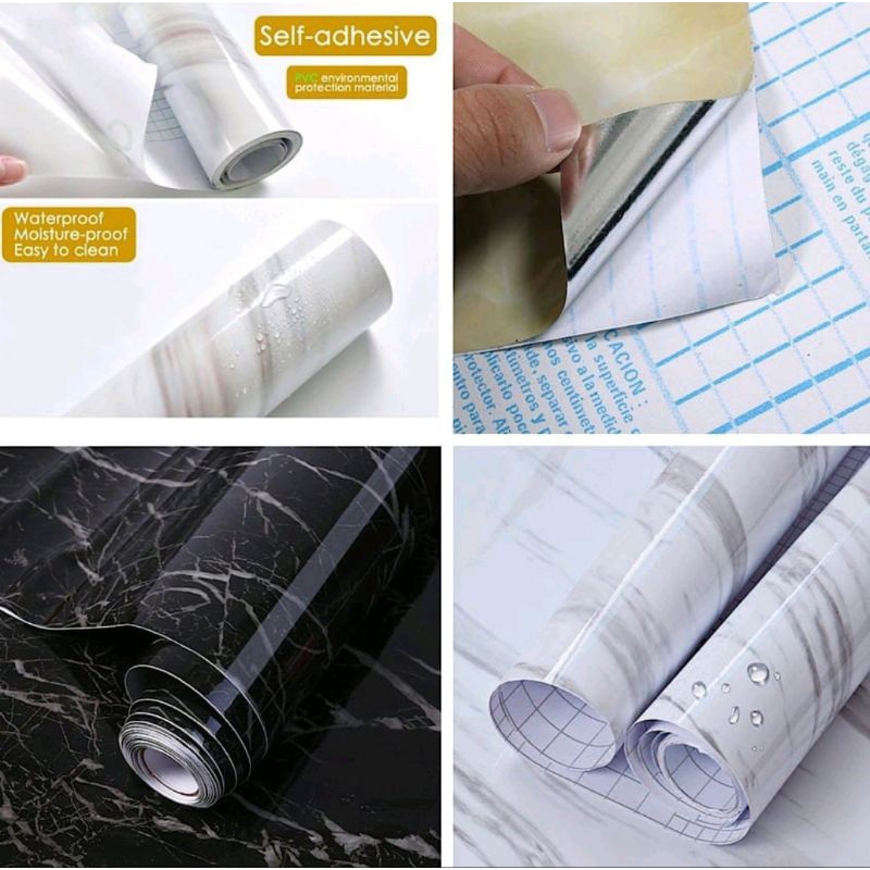 Jual MOTIF MARMER GLOSY WALLSTICKER WALLPAPER STIKER STICKER DINDING ...