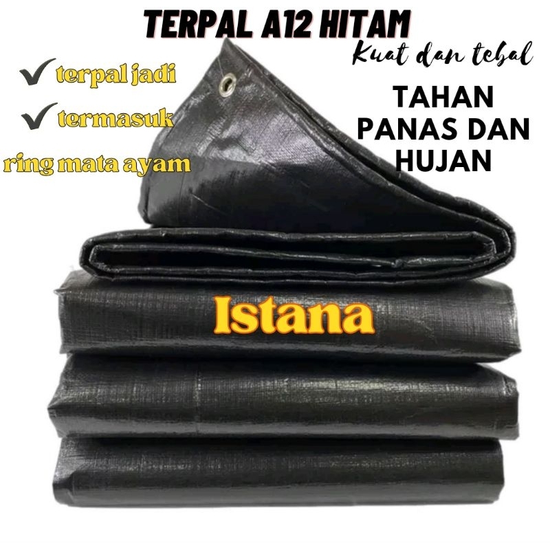 Jual Terpal a12 hitam tutup truck/ terop/ jemur harga per 1meter x ...