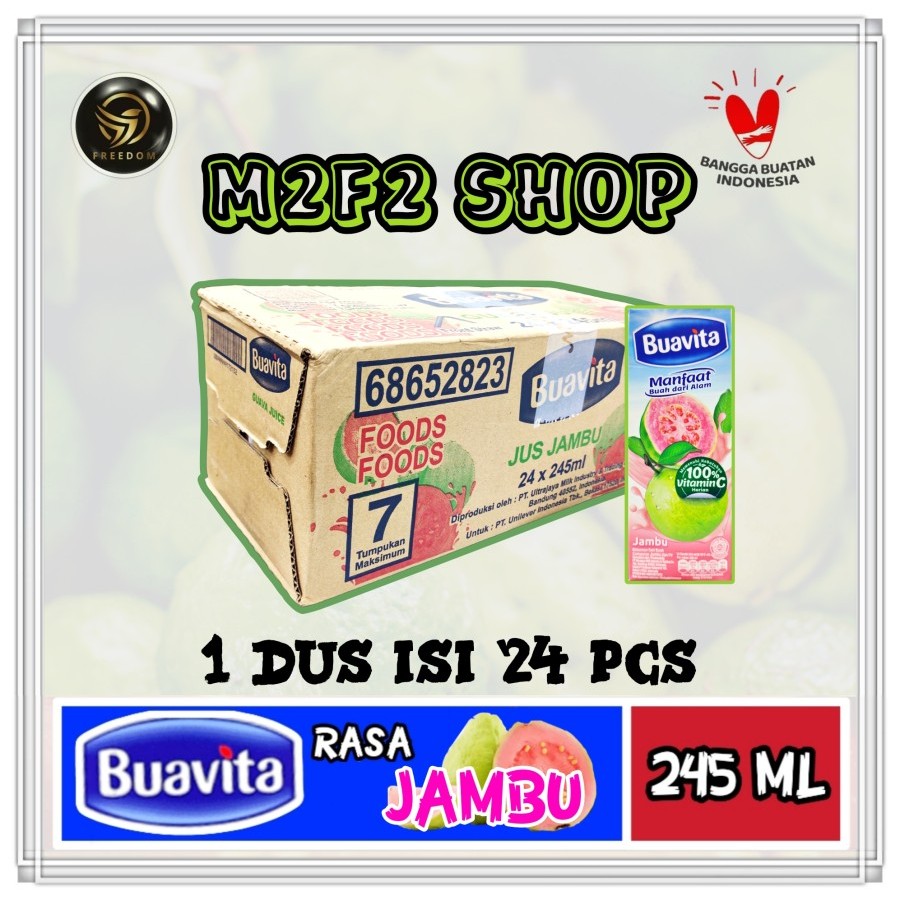 Jual Jus Buavita Rasa Jambu Kotak | Juice Guava - 245 ml (Kemasan ...