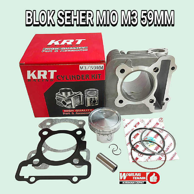 Jual BLOK SEHER BORING BORINGAN PAKET BOREUP BORE UP MIO M3 FINO 125 MIO 59MM | Shopee Indonesia