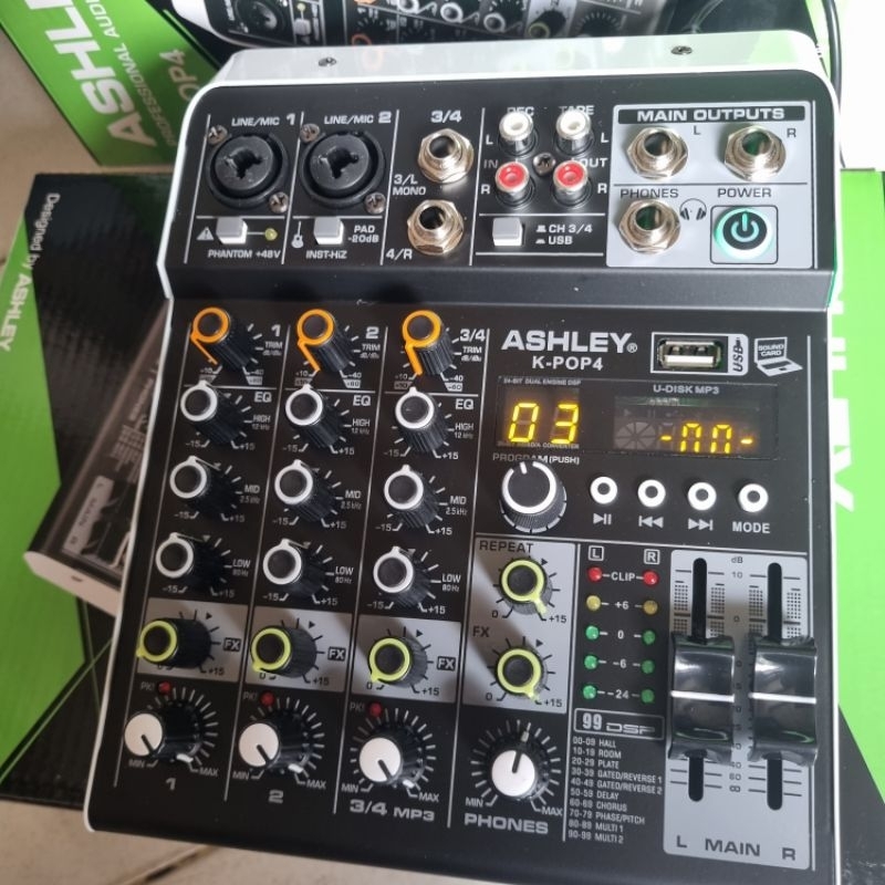 Jual Mixer 4 Channel Ashley K-POP4 Mixer Mini Kpop4 Ashley Original | Shopee Indonesia