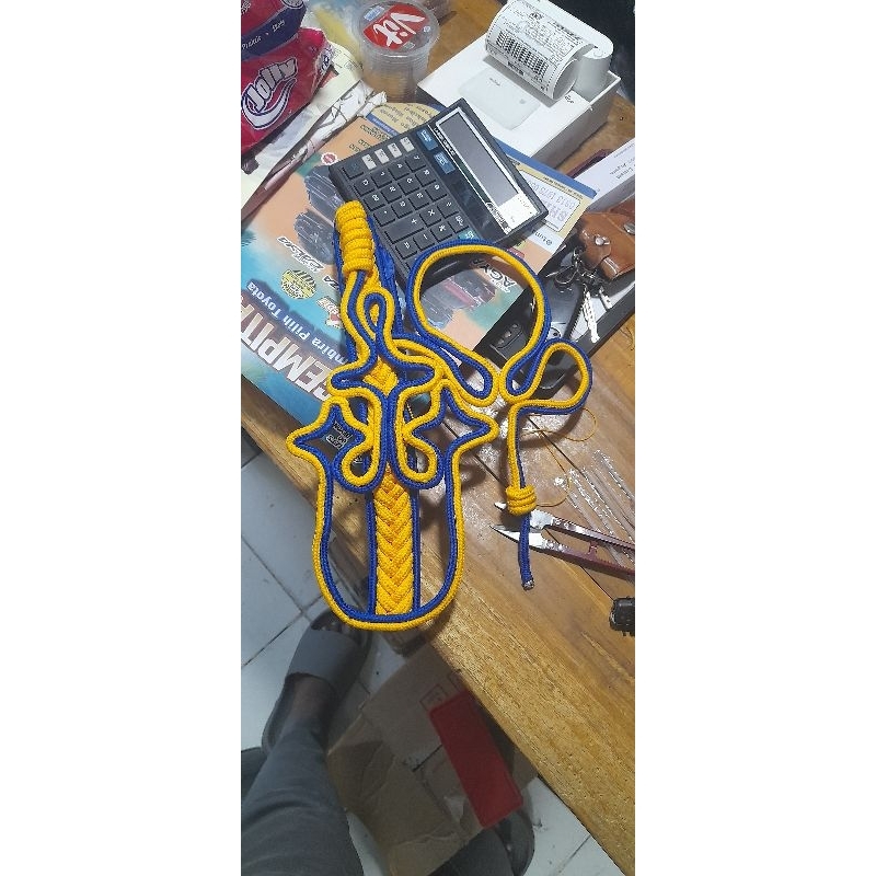 Jual talikur Taruna Variasi warna kuning list biru sdh di bentuk bisa ...