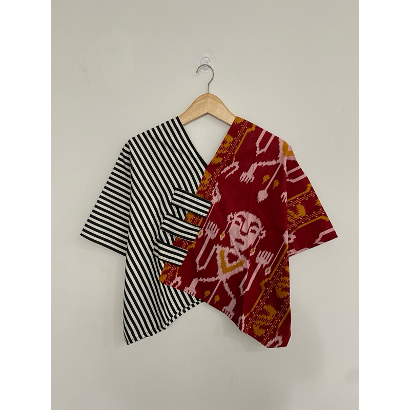 Jual KEISHAN.ID - CROP TOP ETNIK BATIK MODEL OVER SIZE ATASAN TENUN ...