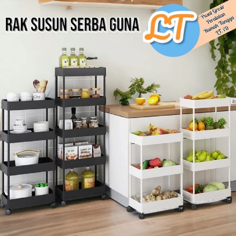 Jual (LT.ID) Rak Dapur 4 Susun Rak Troli Serba Guna Rak Persegi Rak ...