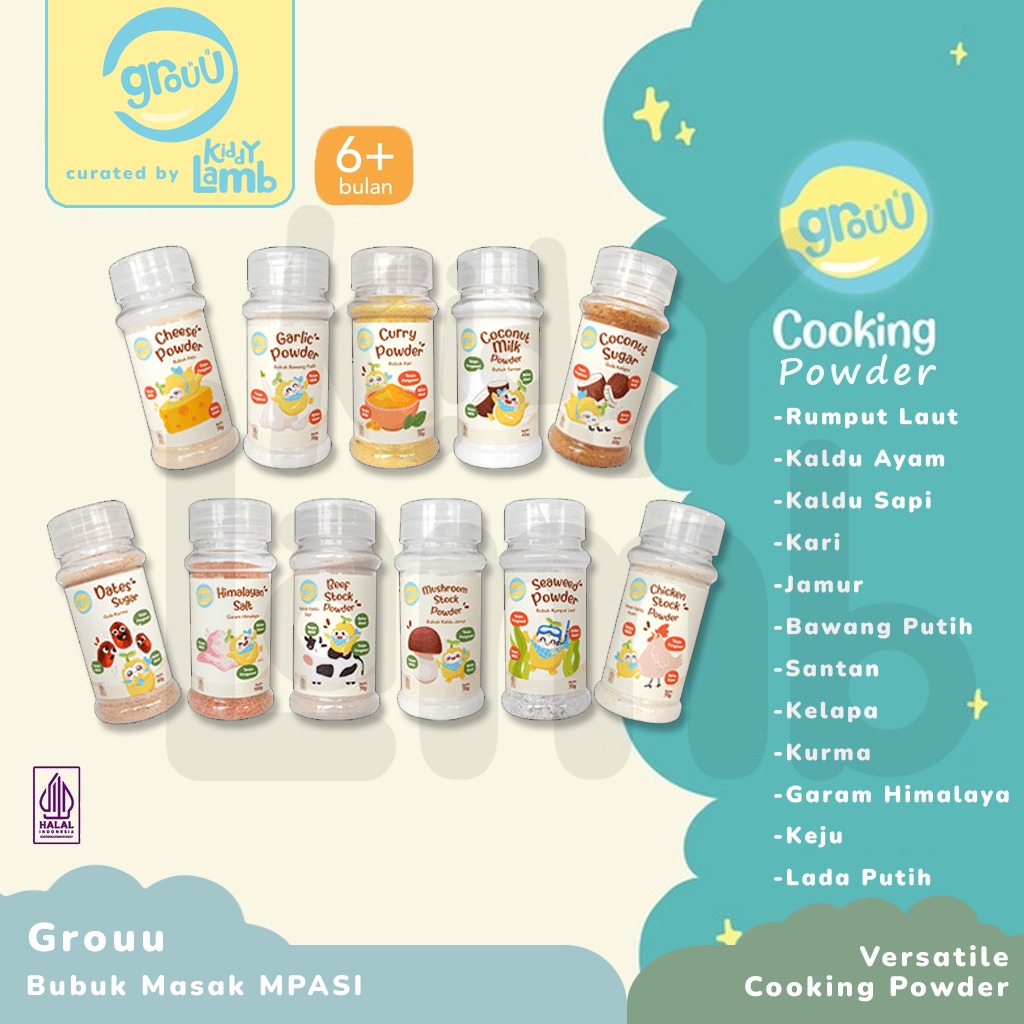 Jual Grouu Cooking Powder & Stock / Bubuk & Kaldu Masak MPASI / Kaldu ...