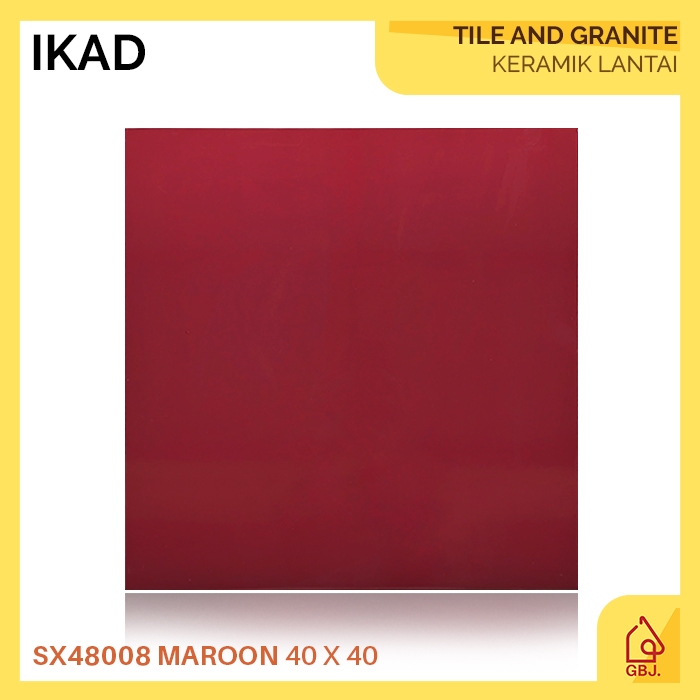 Jual KERAMIK IKAD 40 X 40 SX48008 MAROON / KERAMIK LANTAI KILAP GLOSSY ...