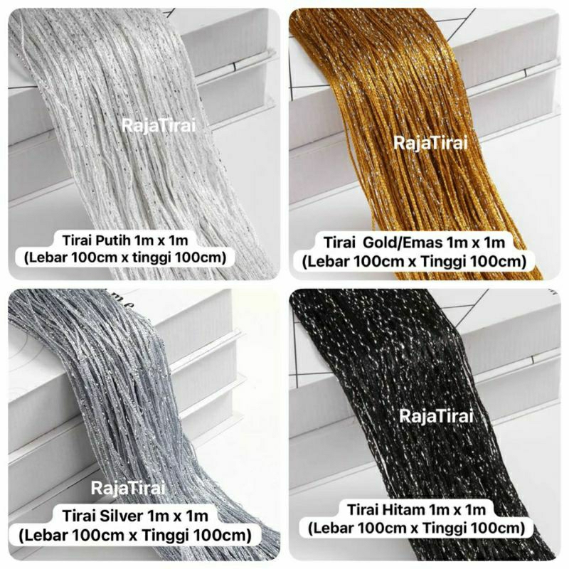 Jual Tirai Benang Gliter 100cm x 100cm dan 100cm x 200cm | Shopee Indonesia