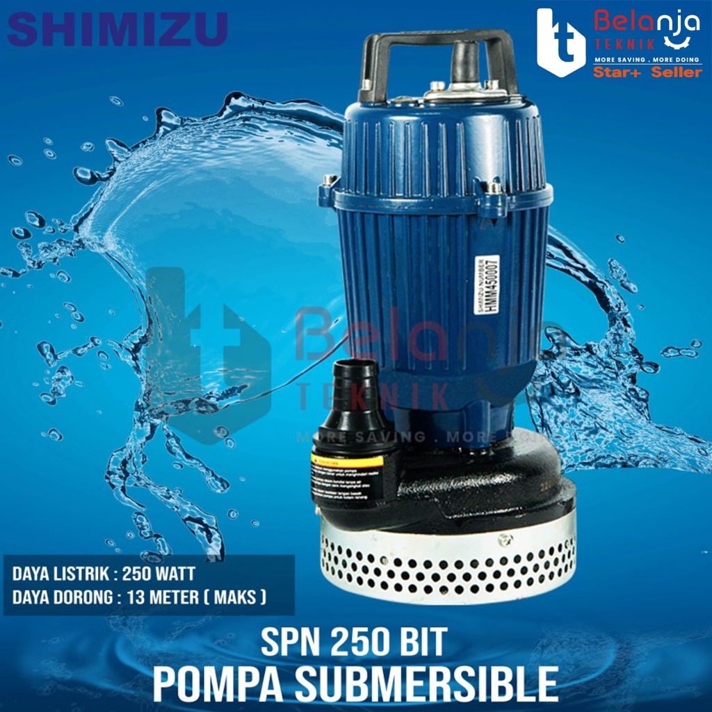 Jual Shimizu Submersible Pump SPN 250 BIT 13 Meter Mesin Pompa Celup ...
