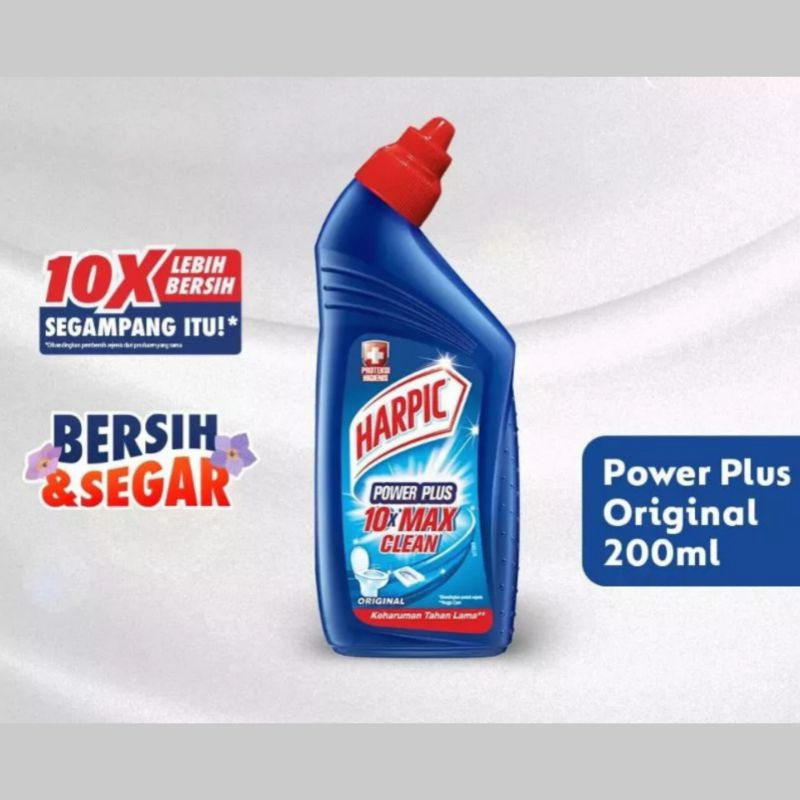 Jual HARPIC Power Plus 200ml 10 Max Clean Pembersih Kamar Mandi Toilet | Shopee Indonesia