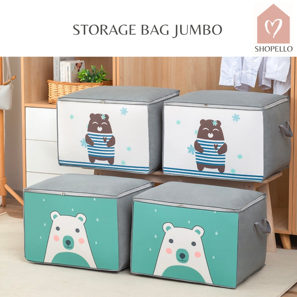 Jual Shopello Storage Bag Jumbo Storage Bag Baju Tempat Penyimpanan ...
