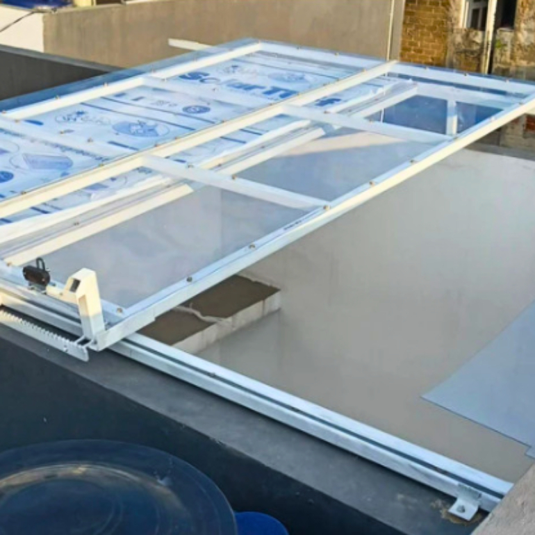 Jual Kanopi kaca transparan sliding otomatis murah Malang | Shopee ...