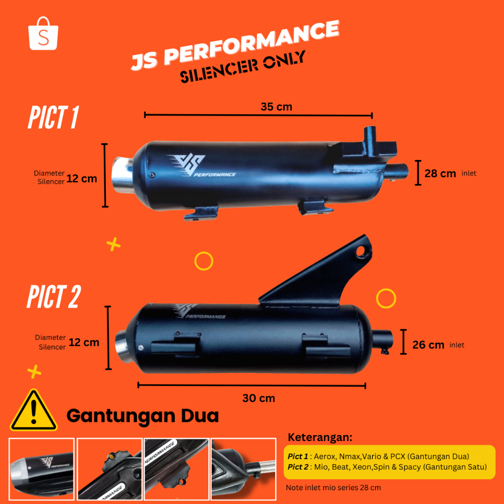 Jual Silenser JS Performance JSP-01 untuk All Varian Motor matic | Shopee Indonesia