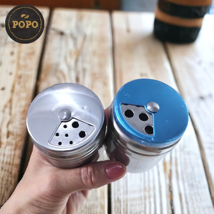 Jual Tempat Bumbu Lada Garam Merica Bubuk Halus Micin Stainless Tutup ...