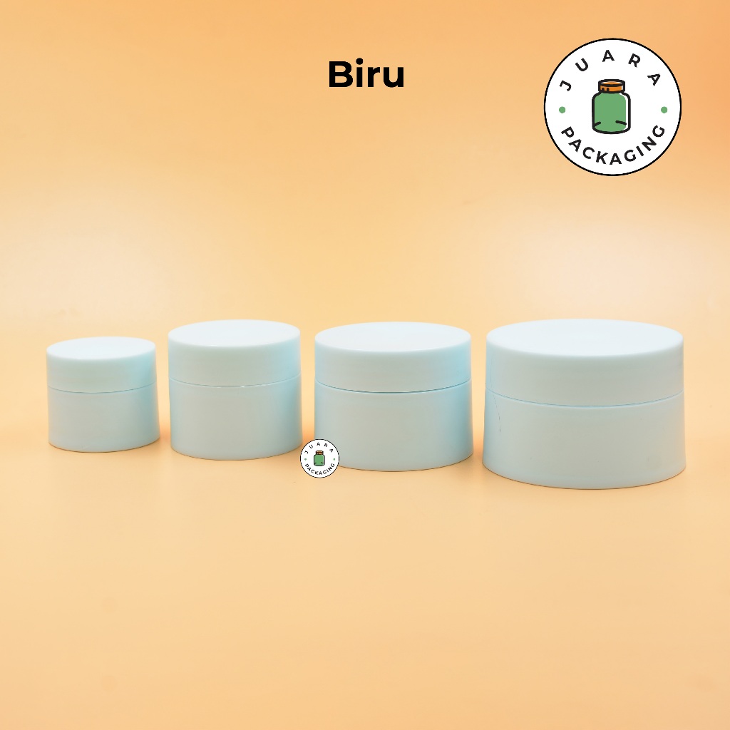 Jual Pot Cream Plastik Biru Muda 10ml 20ml 30ml 50ml – Wadah Kosmetik ...