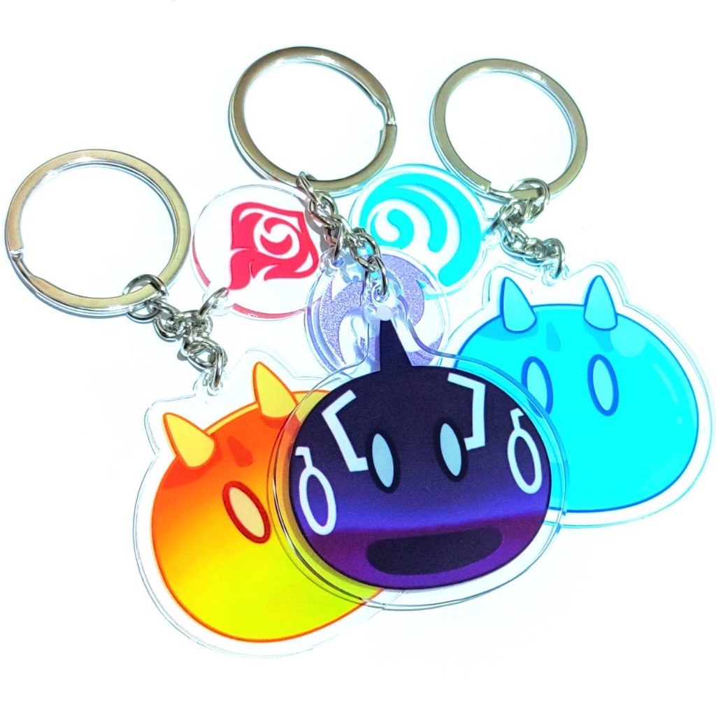 Jual Gantungan Kunci Slime Genshin Impact Akrilik Transparan Keychain ...