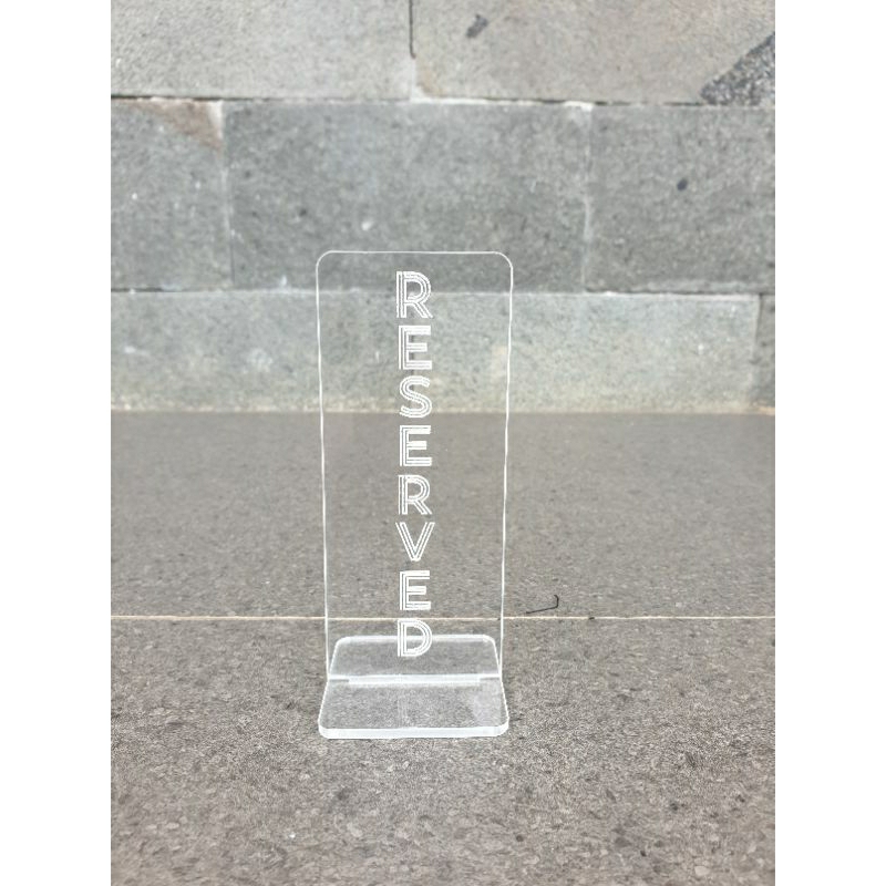 Jual RESERVED AKRILIK/PENANDA MEJA SUDAH DIPESAN/TANDA MEJA | Shopee ...