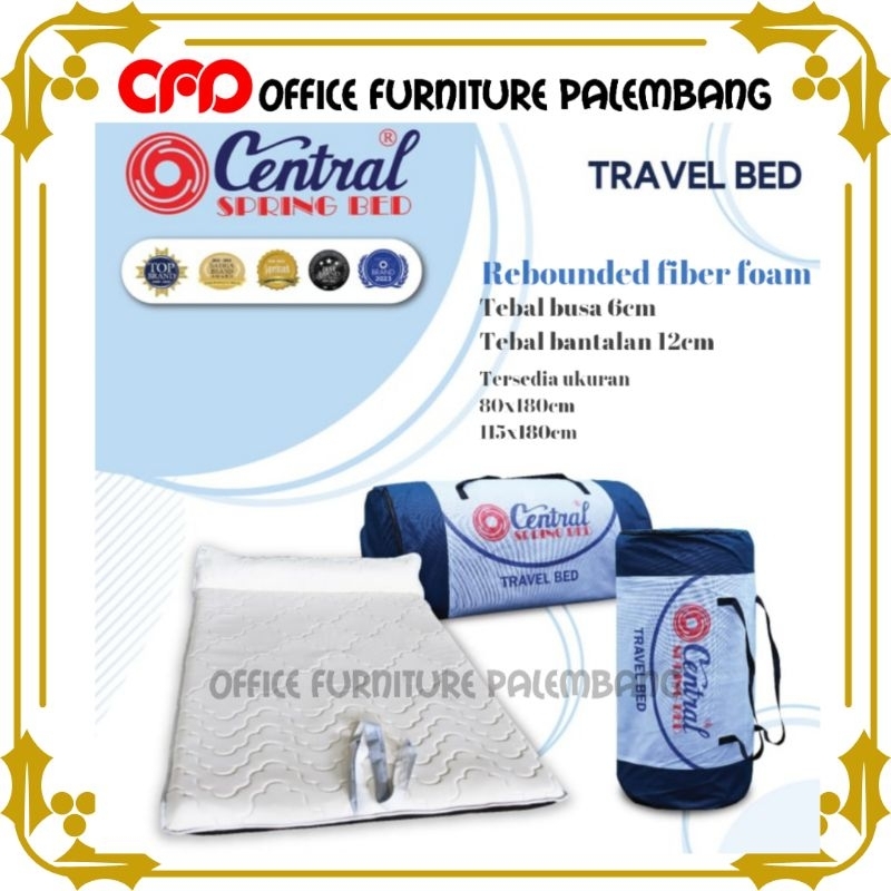 Jual travel bed central rebounded fiber foam kasur gulung matras extra ...