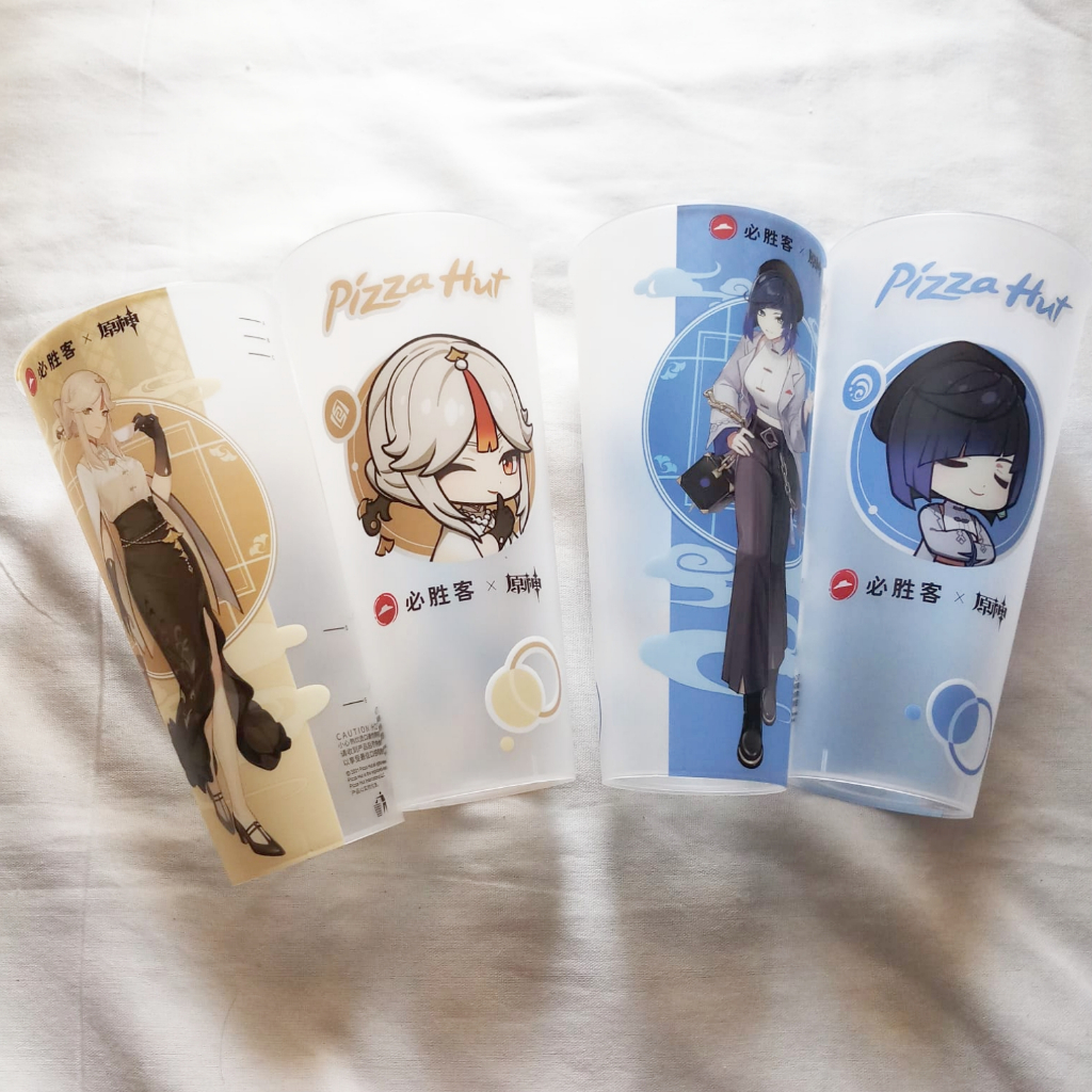 Jual Collab Genshin Impact x Pizza Ningguang and Yelan Stickers Cup ...