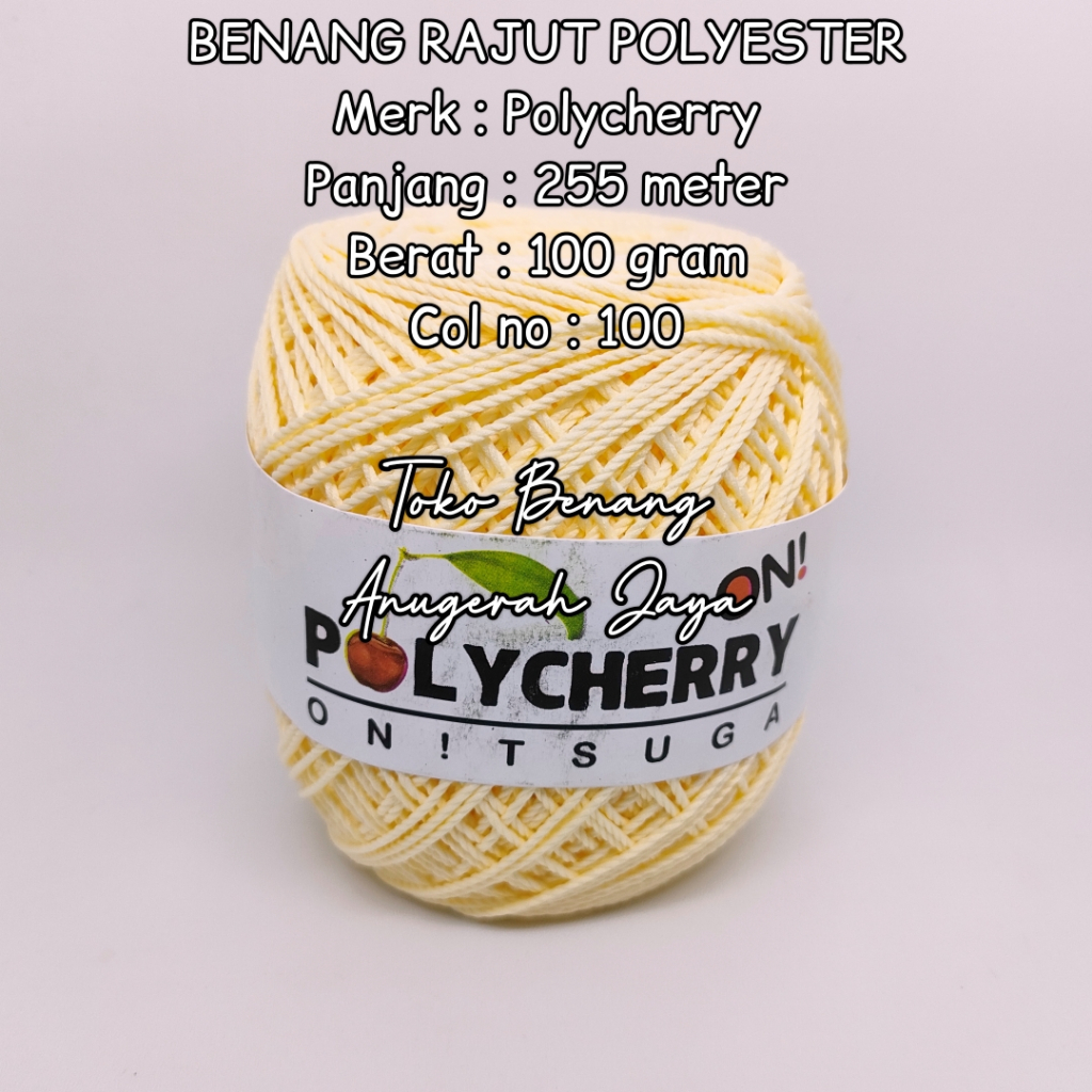 Jual Benang Rajut Polyester Polycherry Onitusuga no 100 | Shopee Indonesia