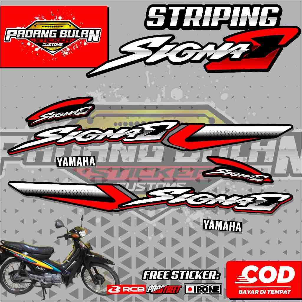 Jual STRIPING VARIASI YAMAHA SIGMA E SIMPEL / STICKER VARIASI LIST ...