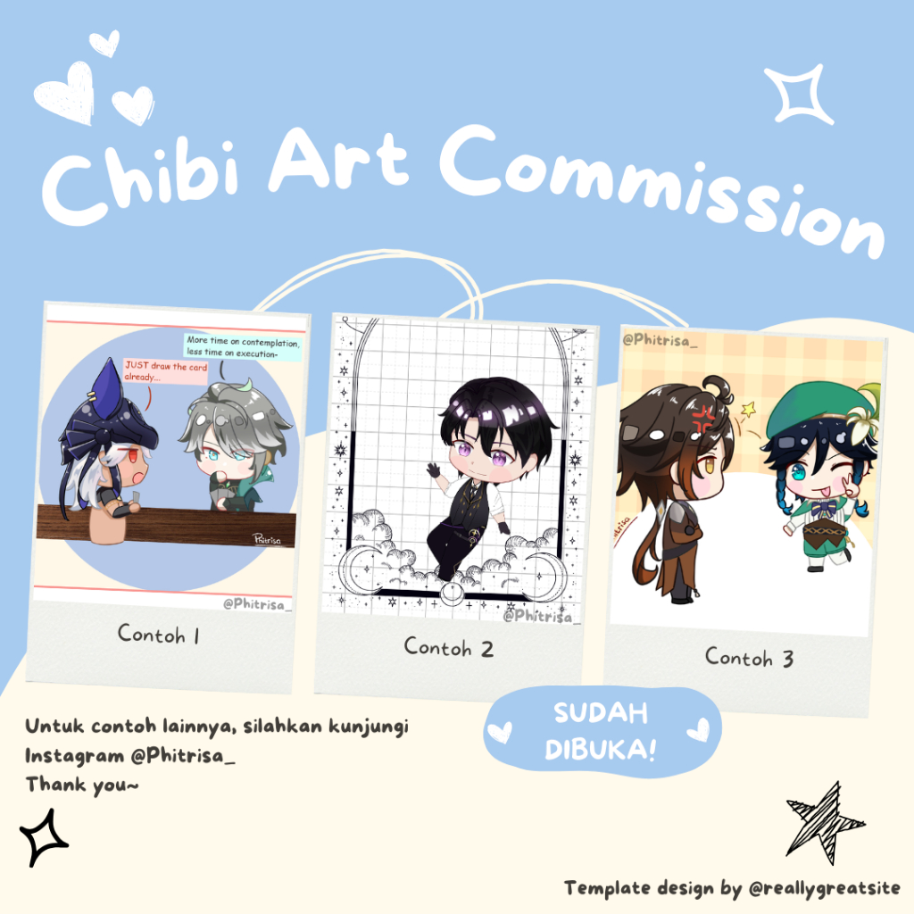Jual Chibi Art Commission (Jasa Gambar Digital Style Chibi) | Shopee ...