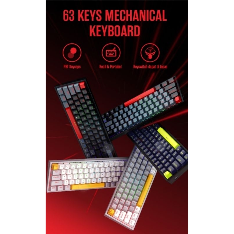 Jual Gamen Titan V Keyboard Gaming Mechanical RGB | Shopee Indonesia